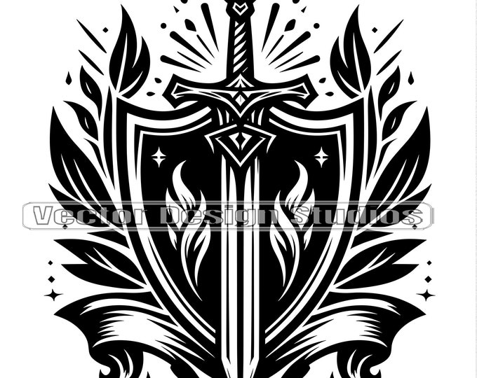 Shield Crest Vector Image Digital Download JPEG PNG PDF Cut File - Etsy