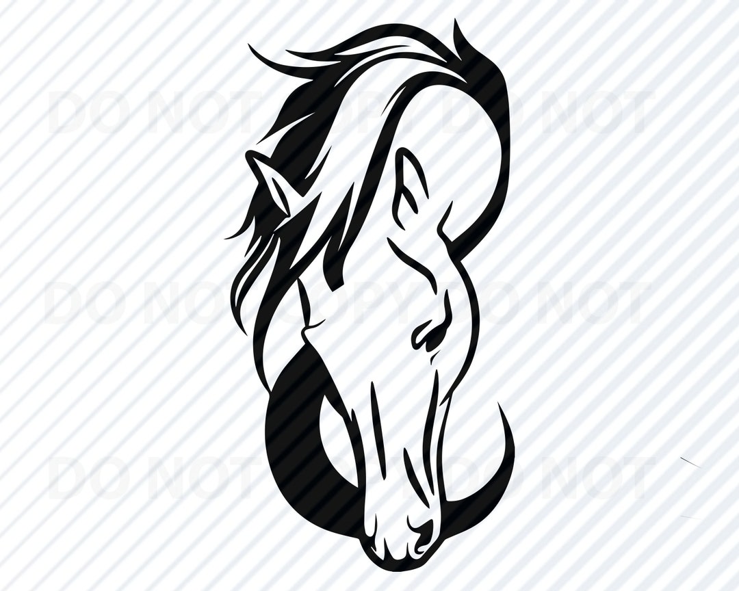 Horse Head Logo SVG Files Clipart - Clip Art Silhouette Vector Images ...