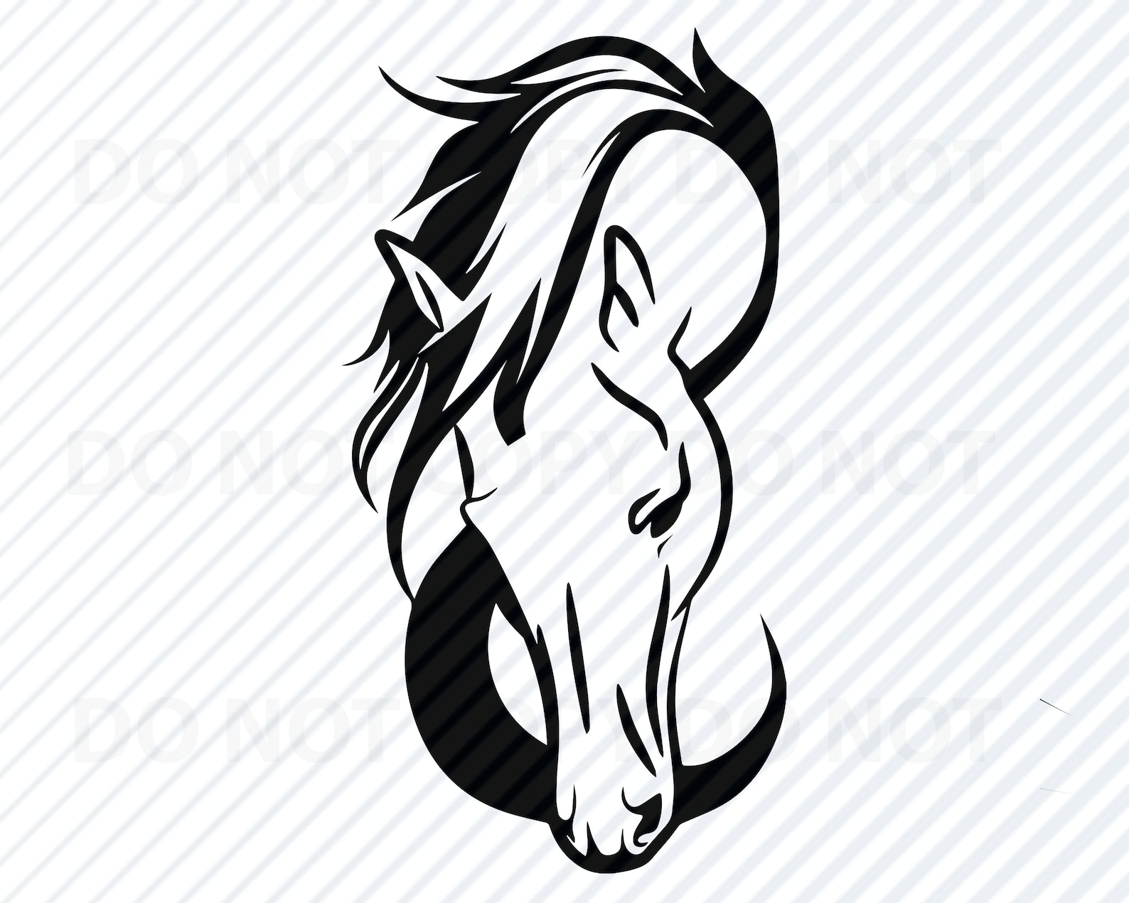 Pferdekopf Logo SVG Dateien Clipart - Clip Art Silhouette Vektor Bilder ...