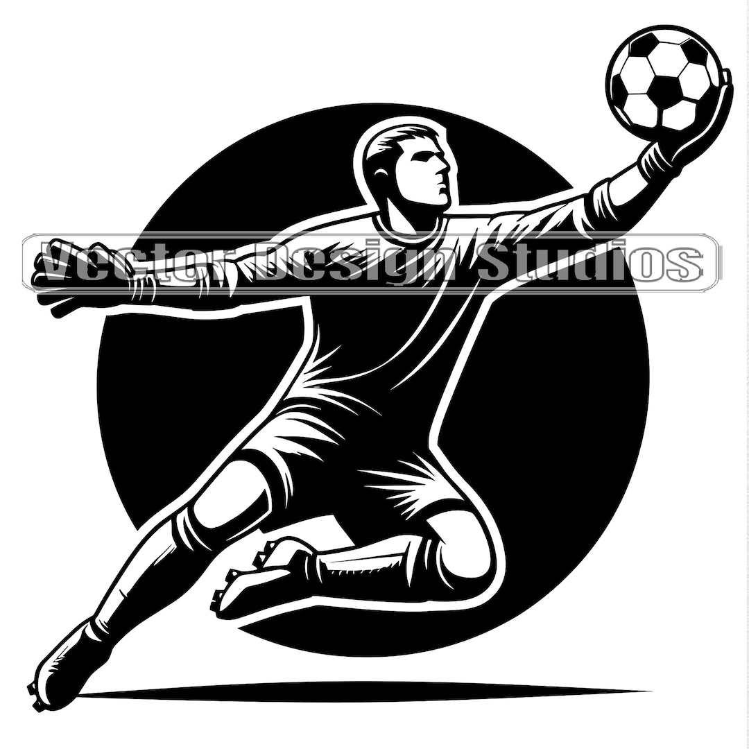 Soccer Goalie Svg & PNG Files, Soccer Logo Design, Football Clipart ...