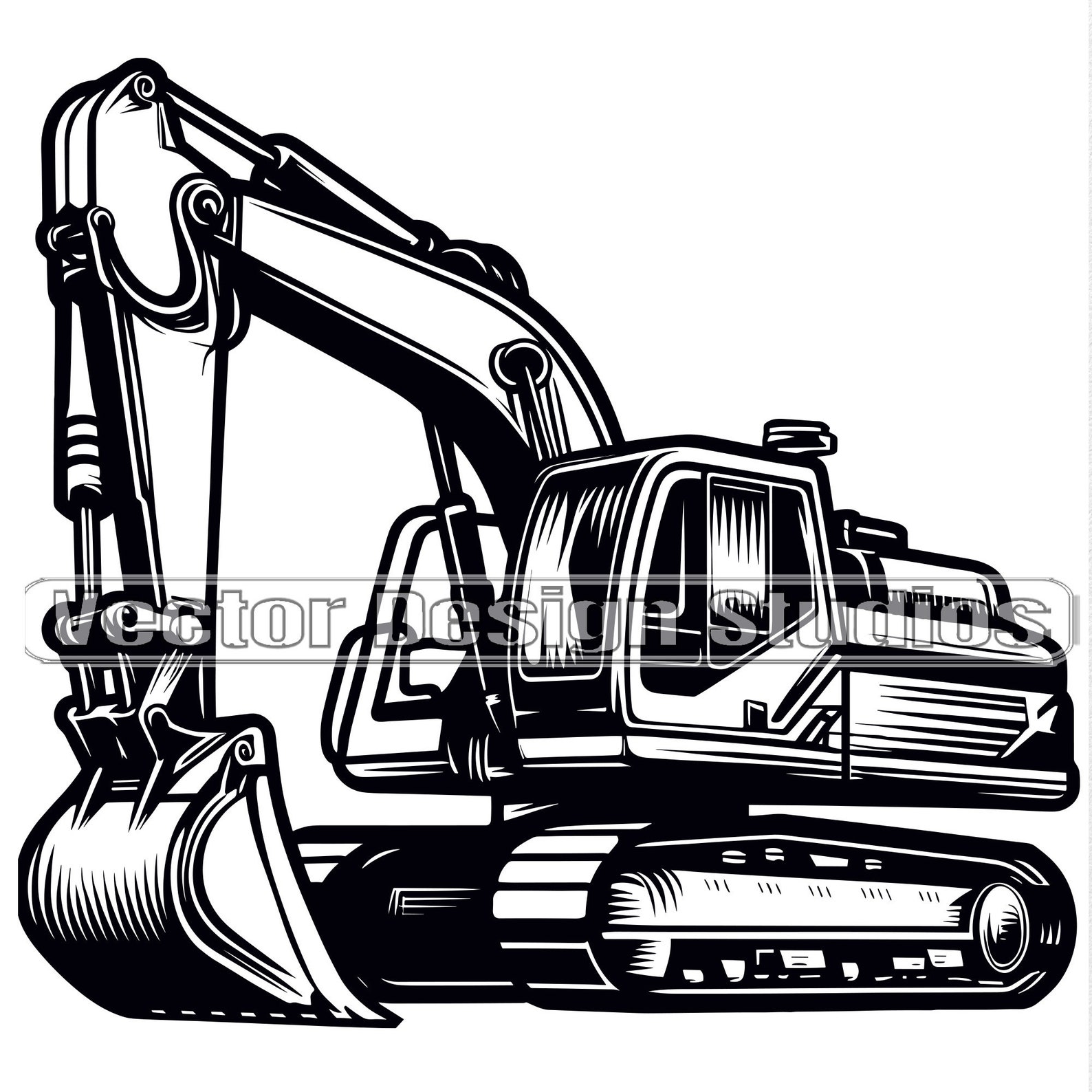 Excavator Vector Image, Construction Clipart (SVG & PNG) - Etsy
