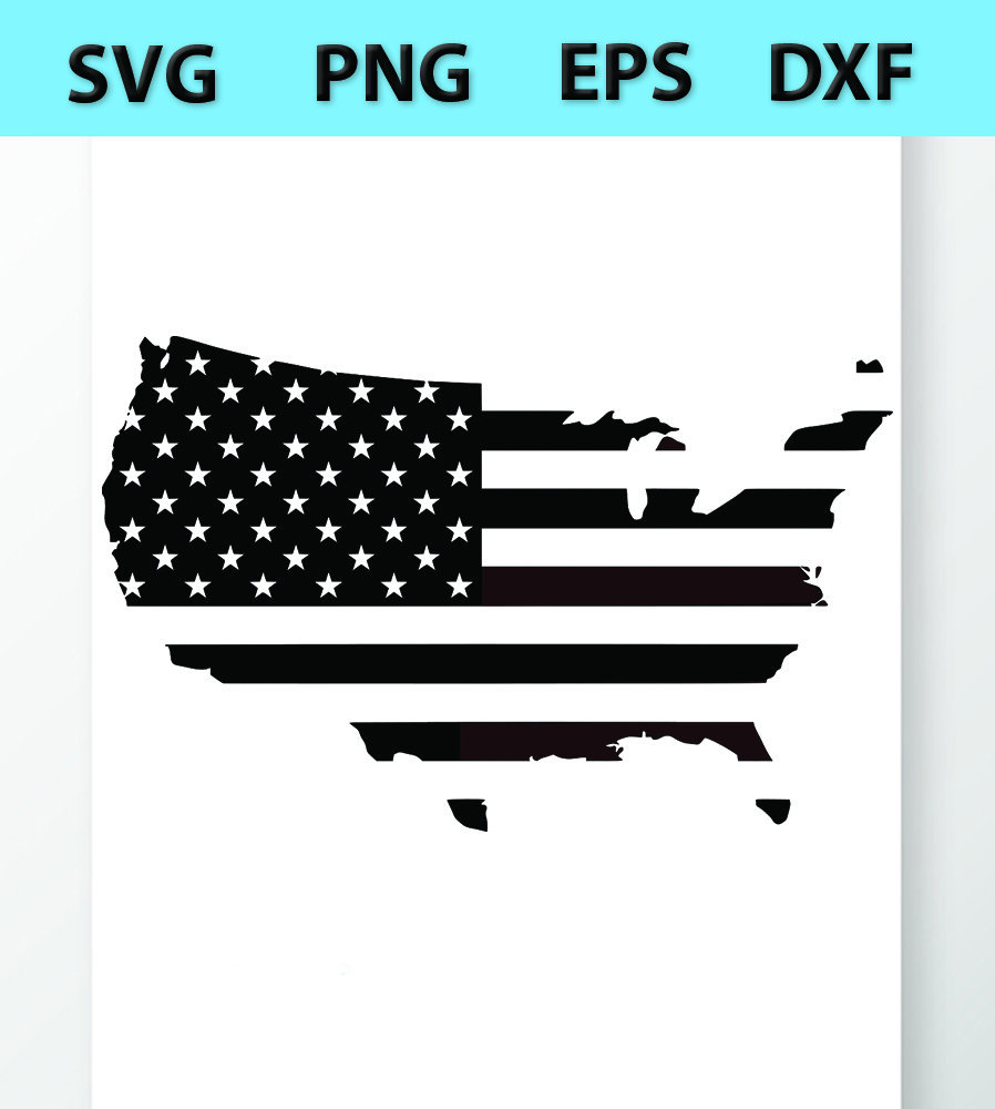 American Flag SVG Silhouette vector Images Clipart Cutting | Etsy