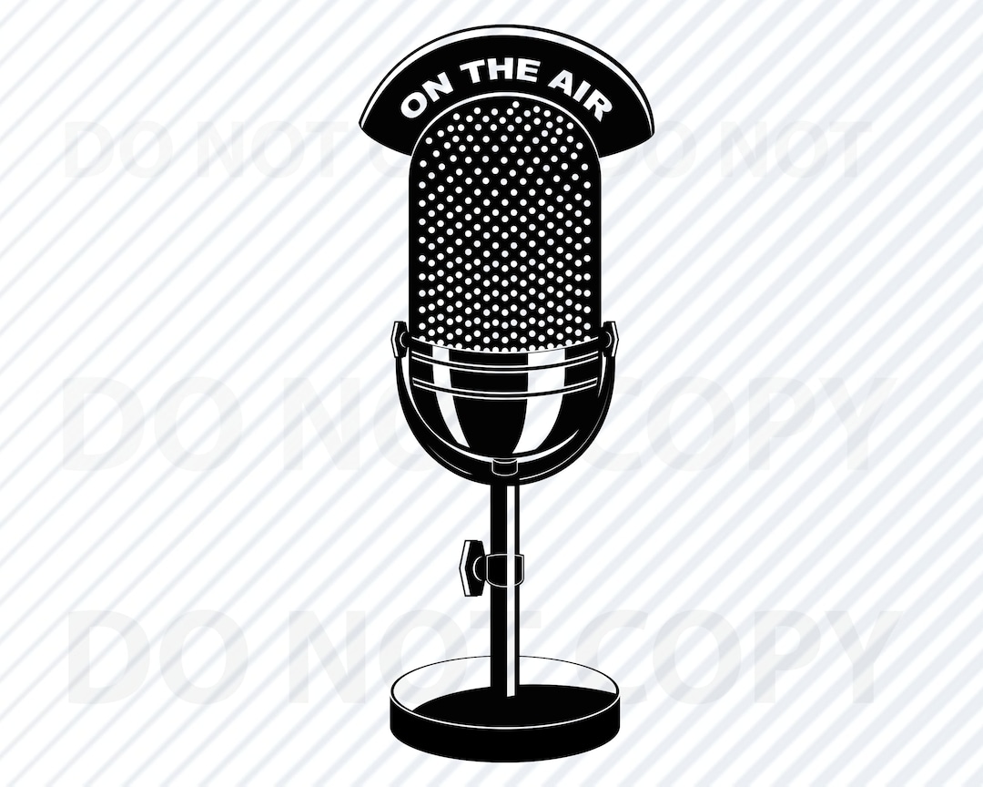 Microphone SVG File - Mic Vector Images Clipart - DXF Files for ...