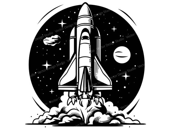 Rocketship Clip Art Rocket Ship Clipart Black And White PNG, Vector,