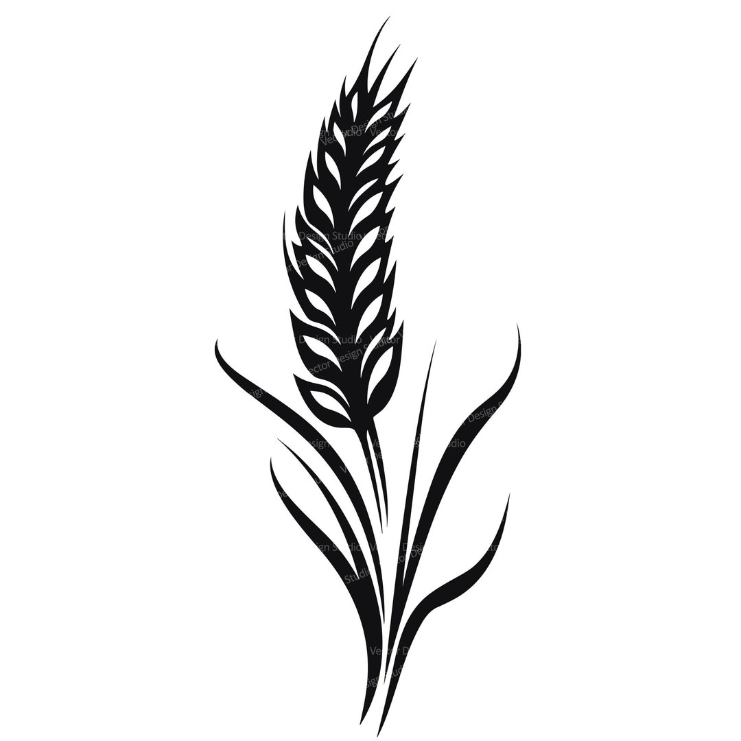 Wheat Svg & PNG Files, Wheat Clipart Silhouette, Harvest Grain Vector ...