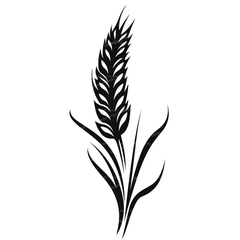 Wheat Svg & PNG Files, Wheat Clipart Silhouette, Harvest Grain Vector ...