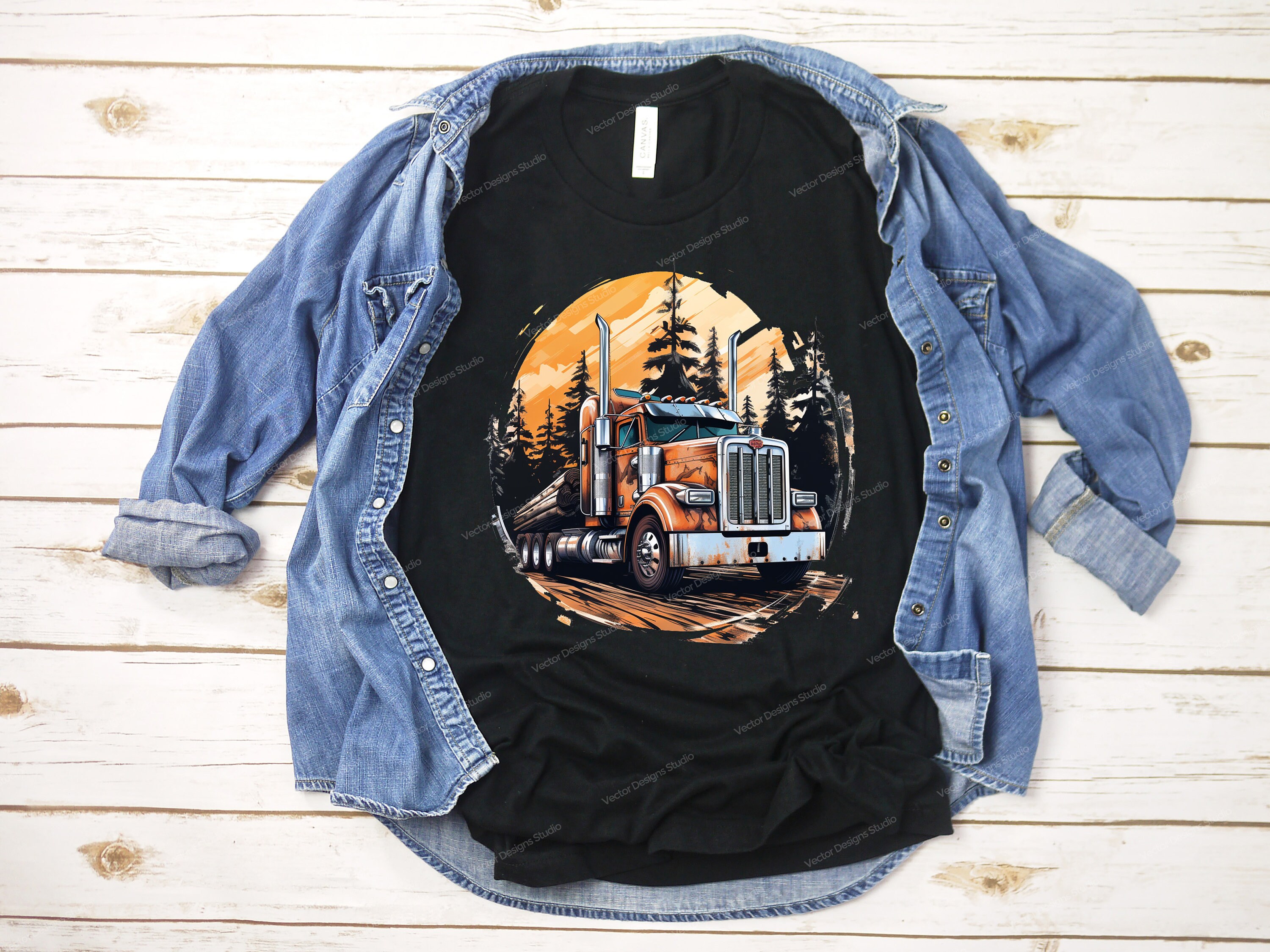 Logging Truck Png for Sublimation, Logger Truck Clip Art, Logger T ...