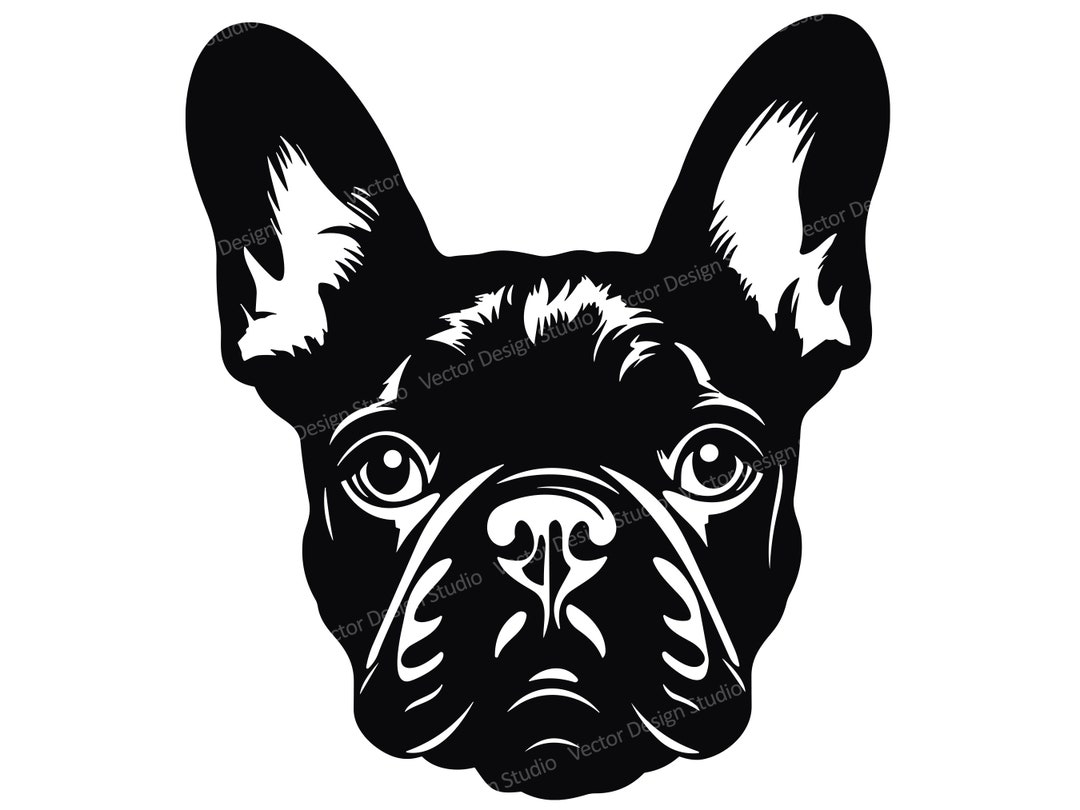 French Bulldog Head SVG File - Frenchie Profile Vector Images Clipart ...