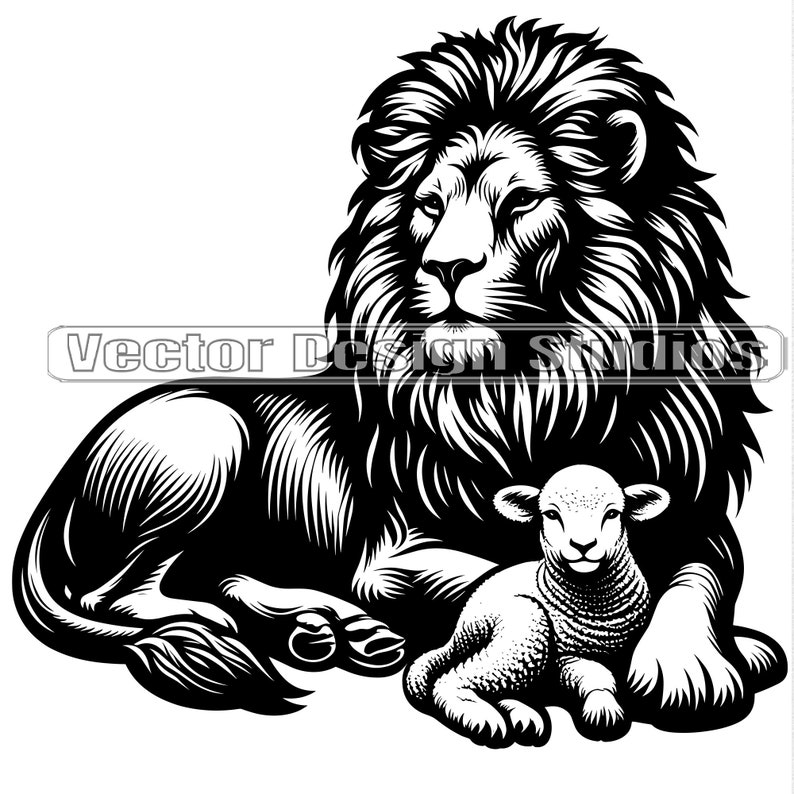Lion and Lamb Vector Image, Christian SVG Clipart (SVG & PNG) - Etsy