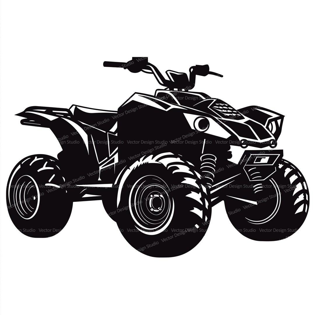 Atv Svg & PNG Files, 4 Wheeler Clipart, All Terrain Vehicle Silhouette ...