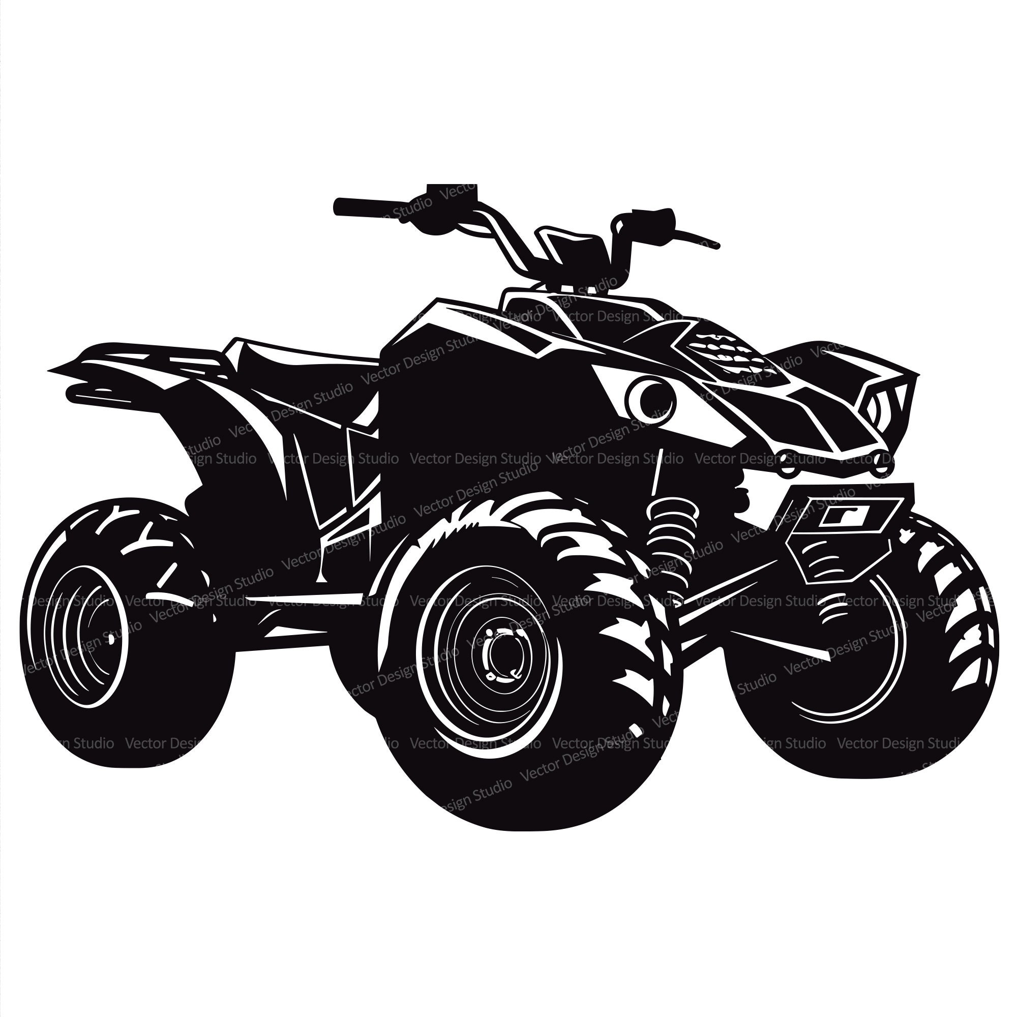 Atv Svg & PNG Files, 4 Wheeler Clipart, All Terrain Vehicle Silhouette ...