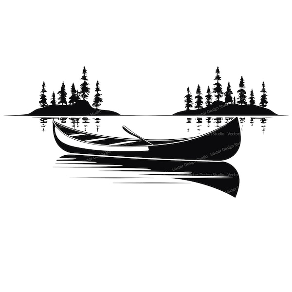 Canoe Svg - Etsy