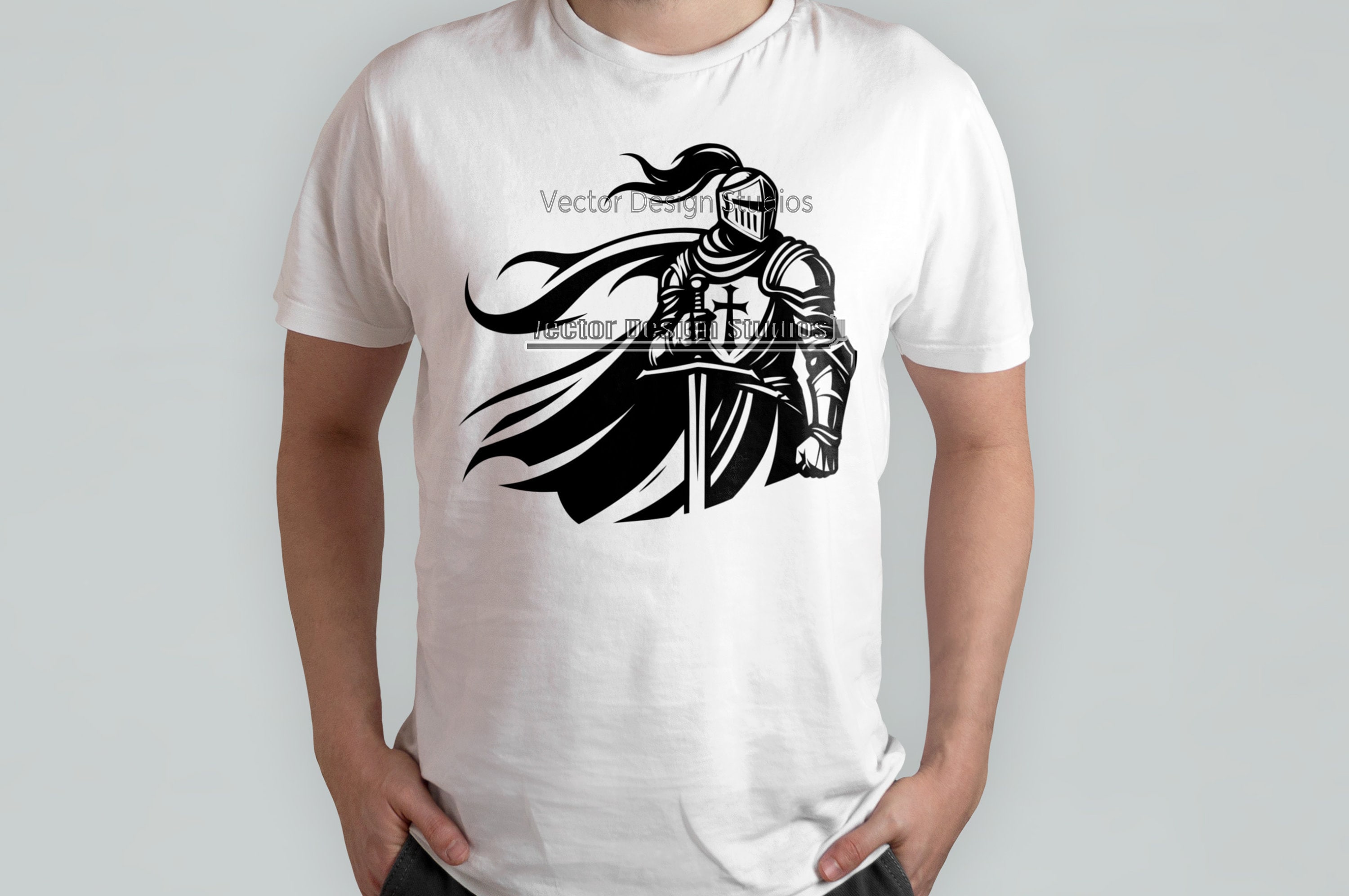 Medievil Templar Knight Svg & PNG Files, Knight With Sword Clipart ...