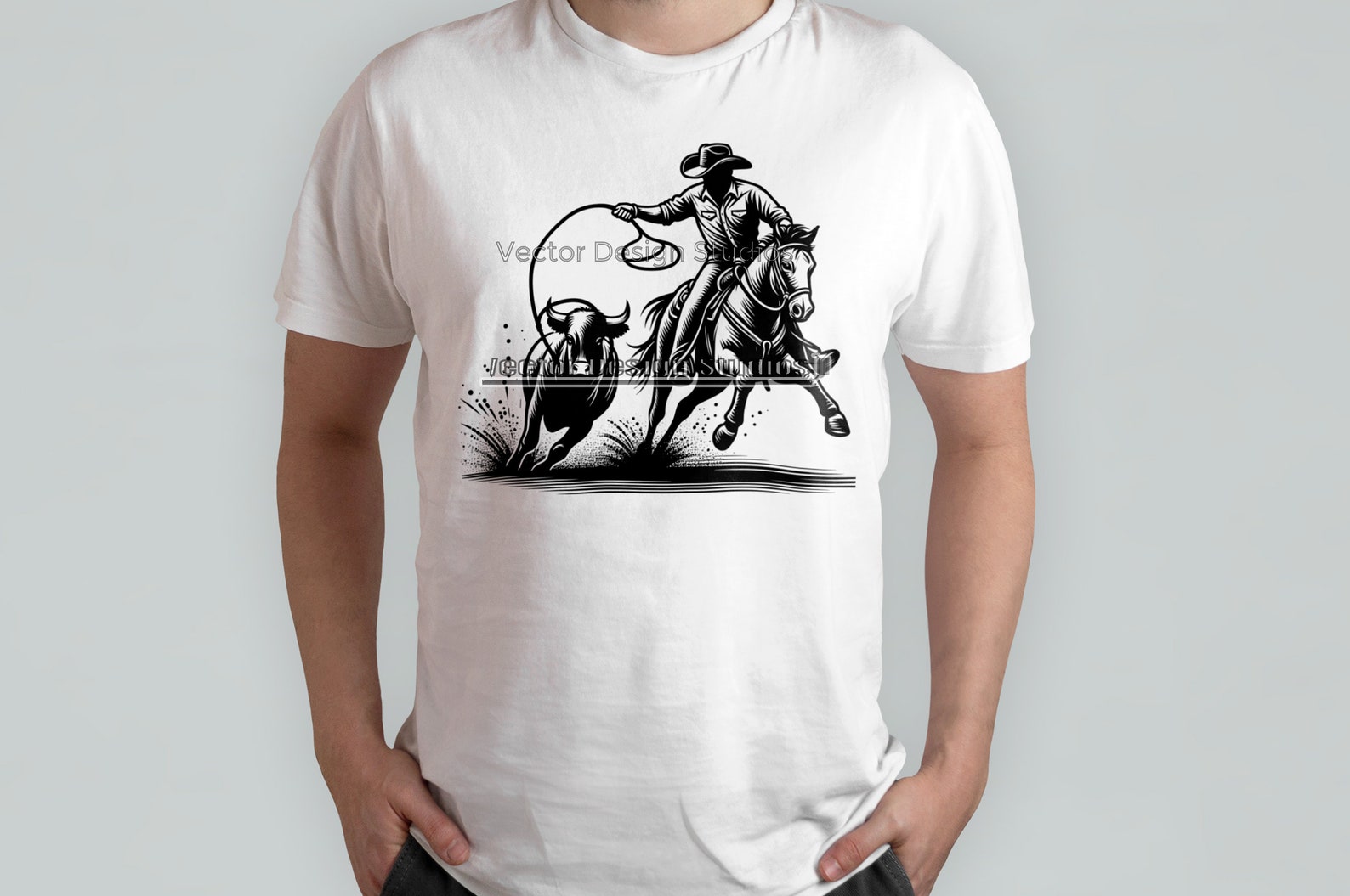 Calf Roping Svg, Cowboy PNG Files, Western Clipart Silhouette, Wild ...