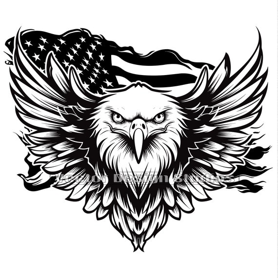 American Eagle Flag Vector