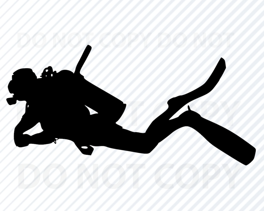 Scuba Diver Svg File Vector - Diver Silhouette - Swimming Clipart - SVG ...