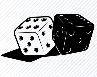 Black Dice Clip Art - Etsy