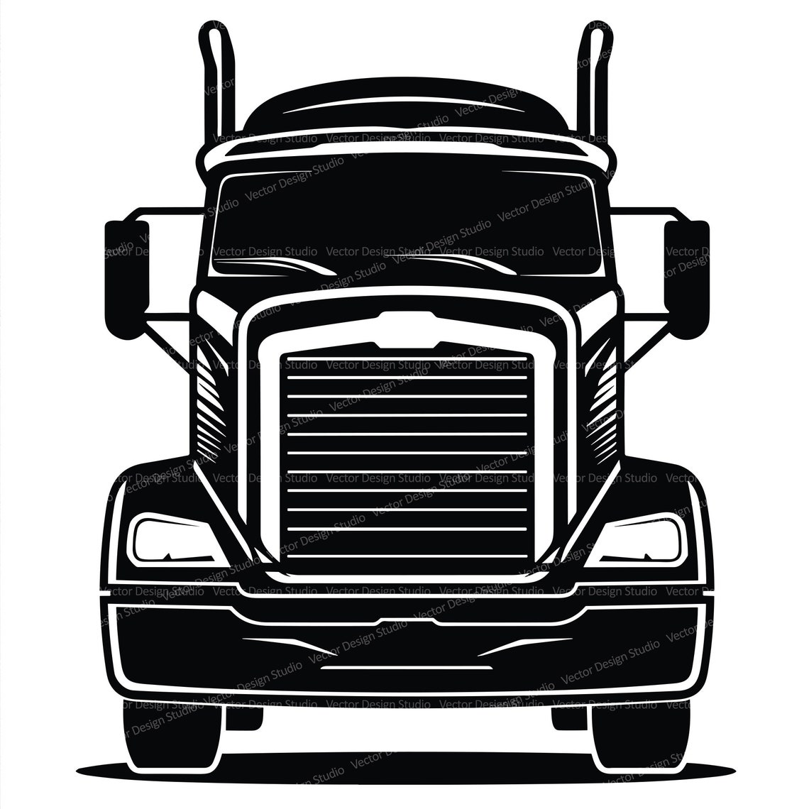 Semi Truck Svg & PNG Files, Big Rig 18 Wheeler Clipart, Truck ...