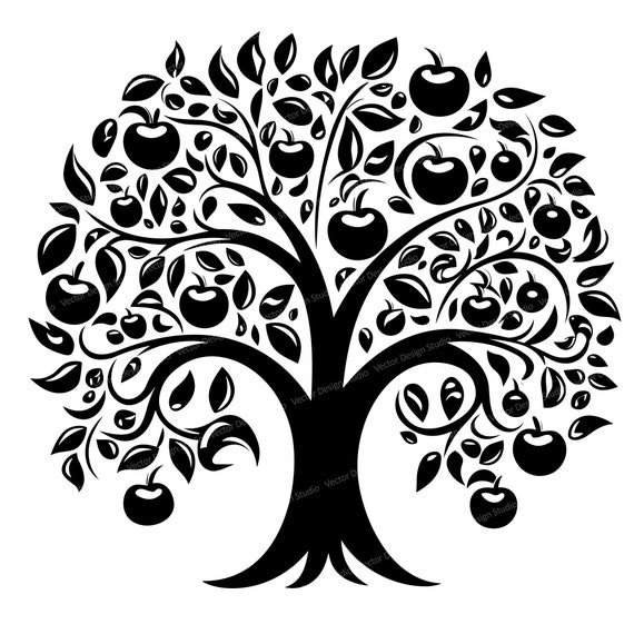 Apple Tree Silhouette