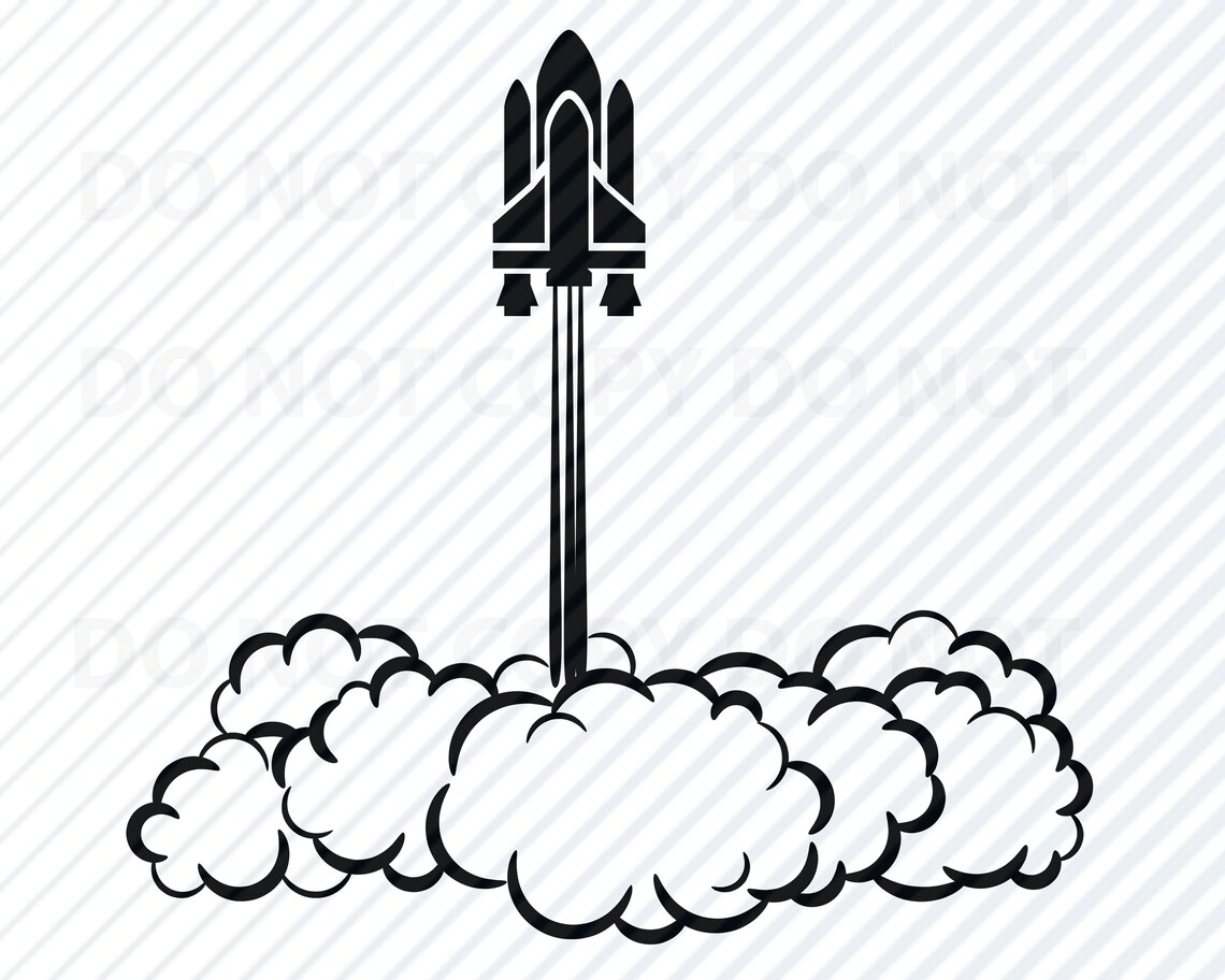 Rocket Launch SVG – Spacecraft Clipart, Vector Image (digital Download ...