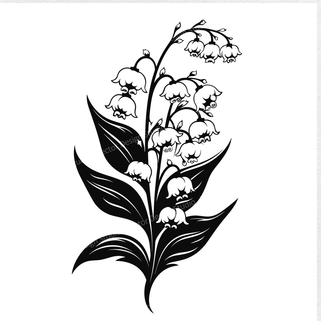 Lily of the Valley SVG File for May Birth Month - Floral Vector Images ...