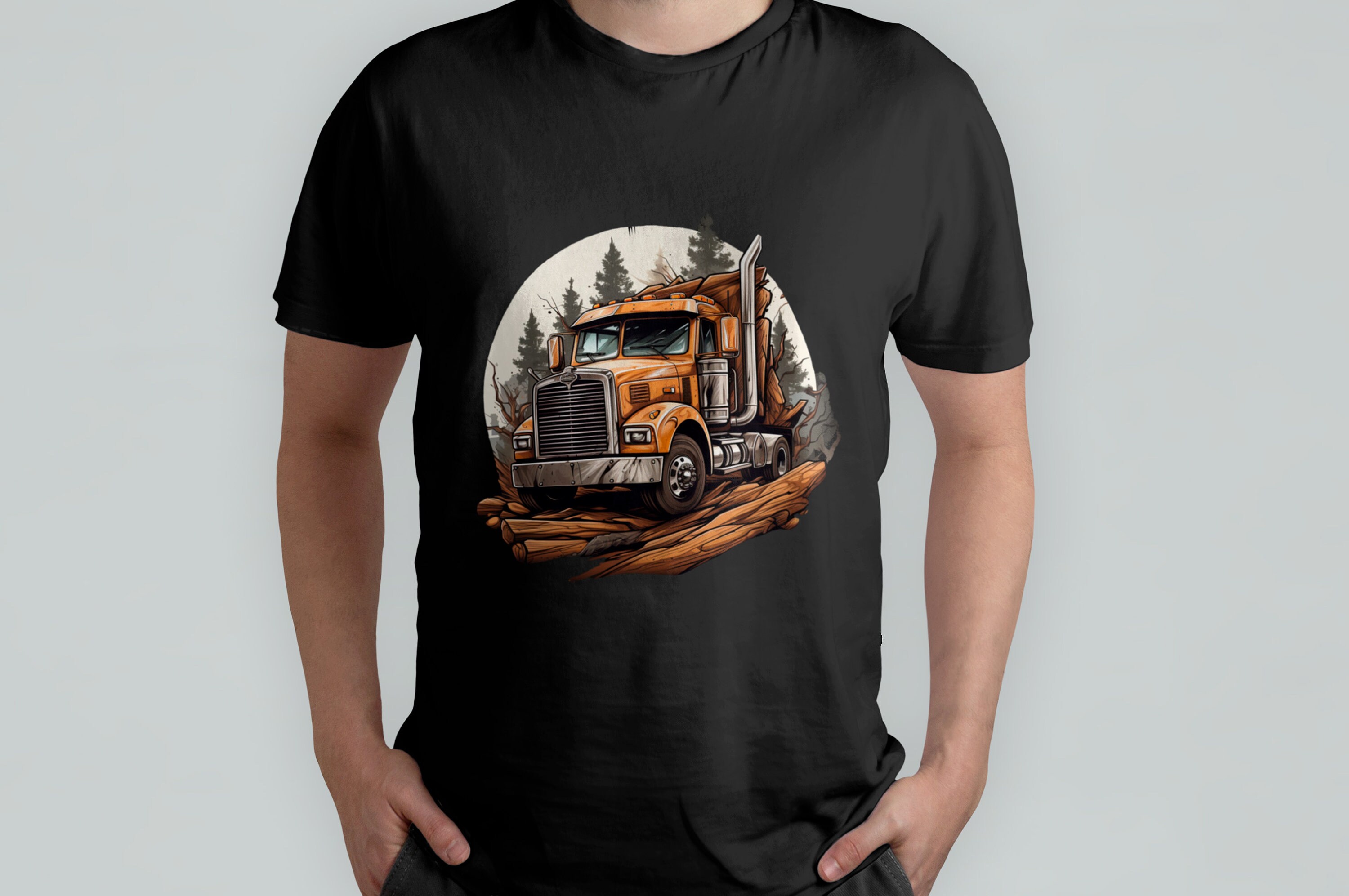 Logging Truck Png for Sublimation, Logger Truck Clip Art, Logger T ...