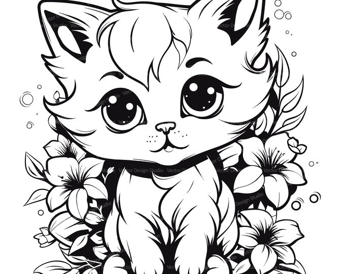 Gatitos SVG. PNG. Archivos de corte Cricut, archivos en capas, Silueta ...