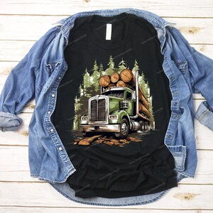 Logging Truck Png for Sublimation, Logger Truck Clip Art, Logger T ...