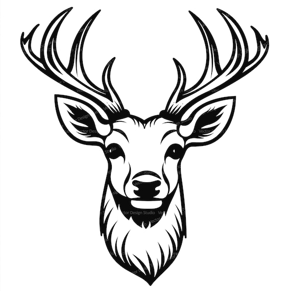 Reindeer Head Silhouette Printable Free Doe Silhouette Clipart