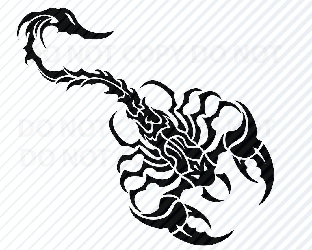 Tribal Scorpion SVG Files - Black & White Vector Images Clip Art SVG ...