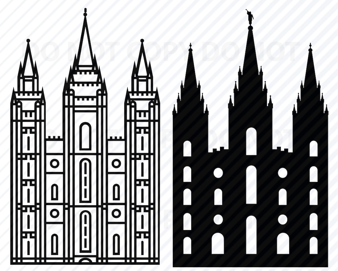 LDS Temple SVG Bundle Salt Lake City Utah Mormon Temple Silhouette ...