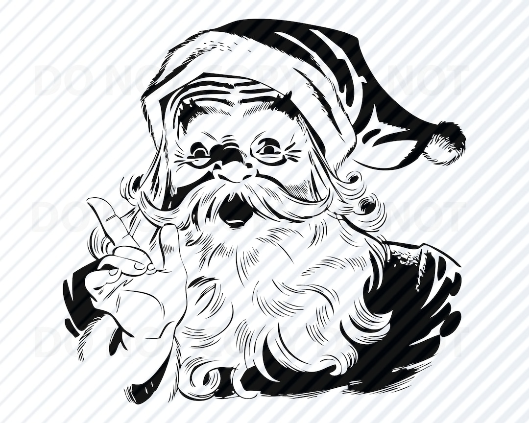 Santa Claus SVG Files - Christmas Vector Images Clipart -christmas Svg ...
