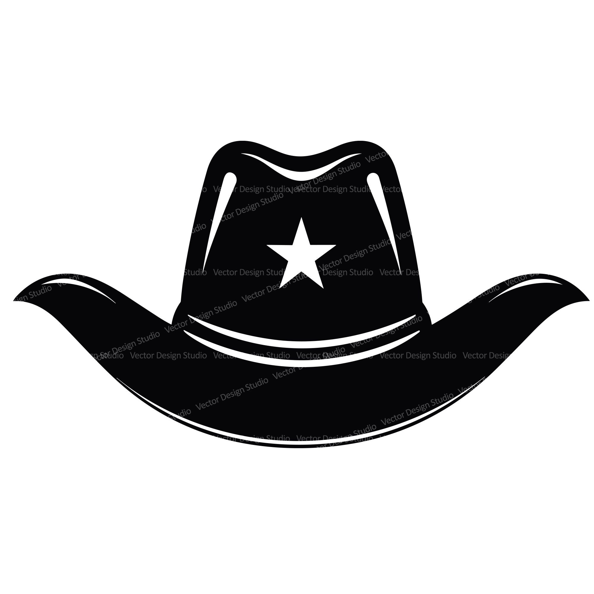 Cowboy Hat Outline Vector