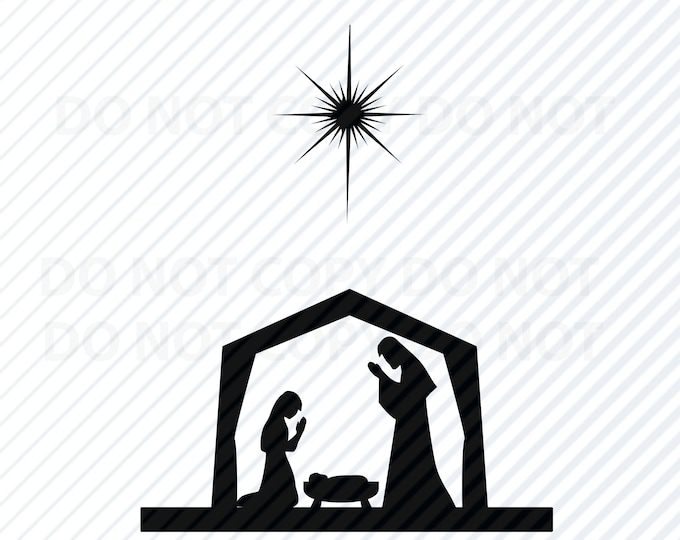 Baby Jesus SVG, Manger SVG, Nativity Scene SVG, Manger Scene Svg ...