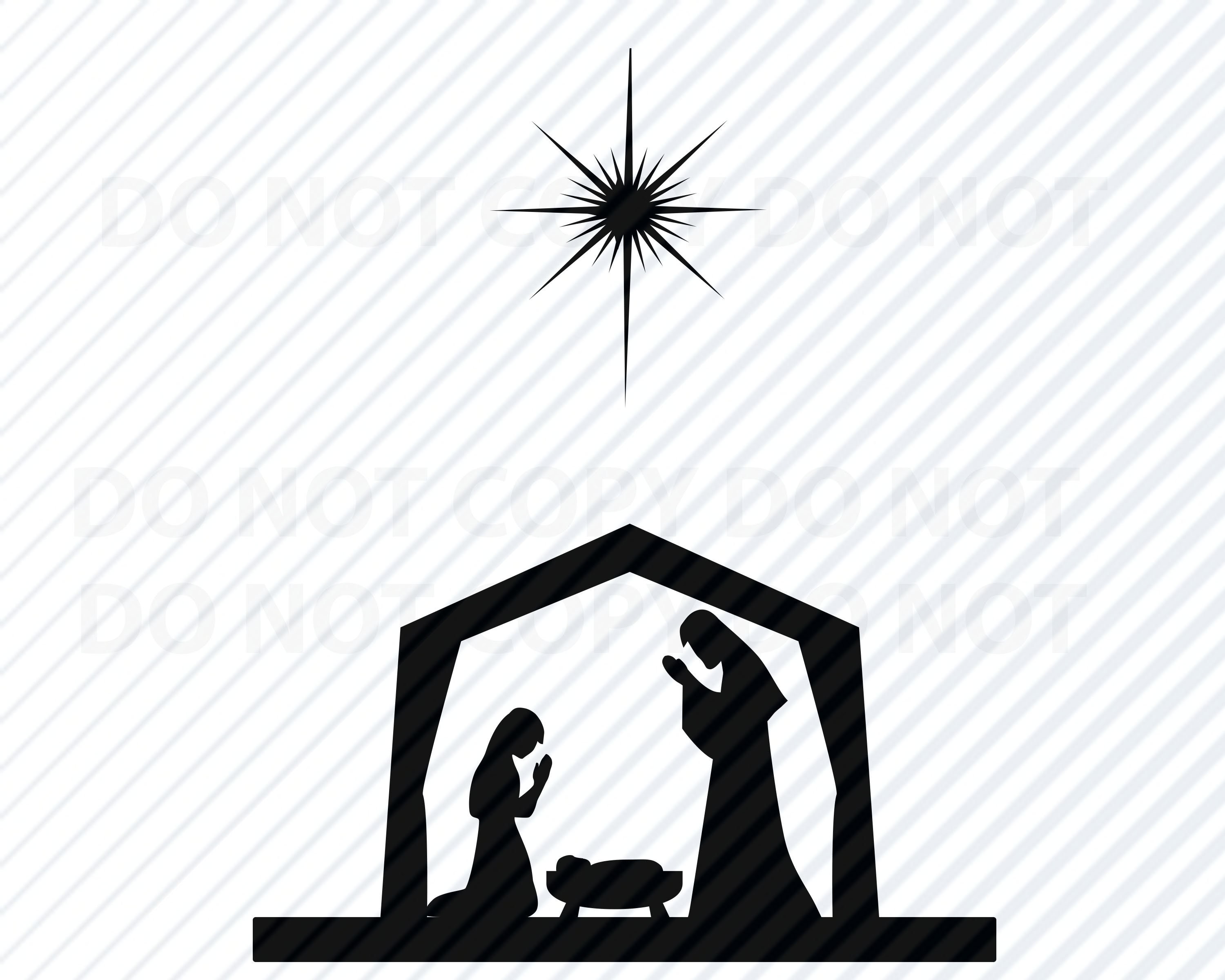 Baby Jesus Silhouette Clip Art