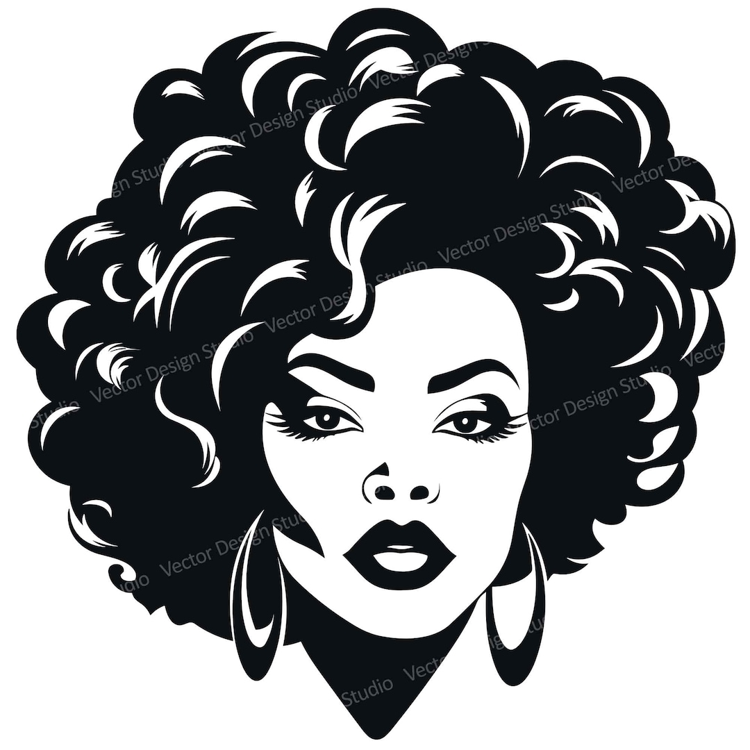 African American Woman SVG File - Strong Black Women Vector Images ...