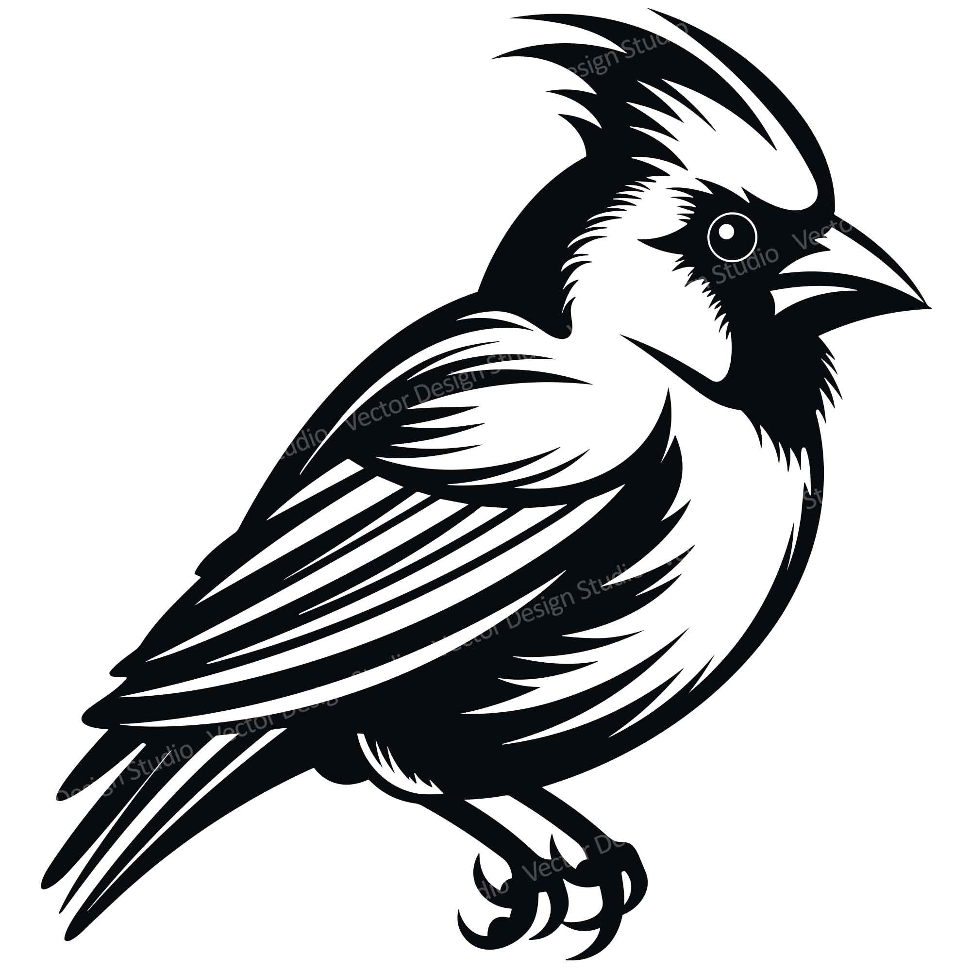 Cardinal Bird SVG File -cardinal Vector Images, Bird Clipart SVG Image ...