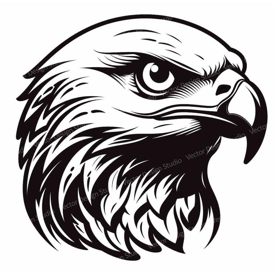 Falcon Head SVG File - American Falcon Head Vector Images, Falcon ...