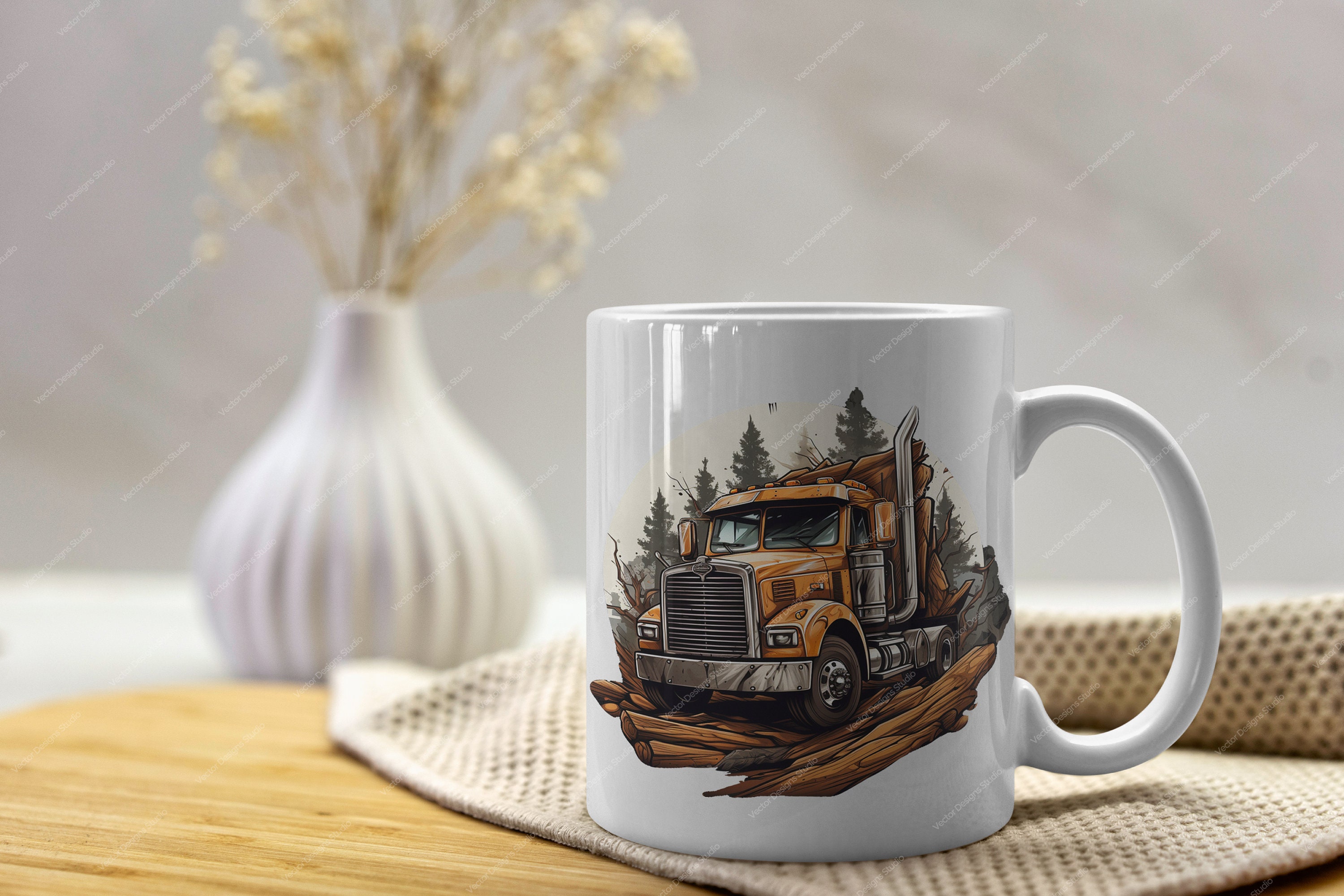 Logging Truck Png for Sublimation, Logger Truck Clip Art, Logger T ...