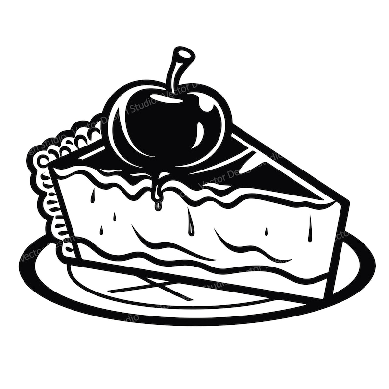 Cheese Cake Svg & PNG Files, Cheesecake Food Vector Image Clipart, Cut ...