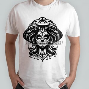 La Catrina Svg & PNG Files, Day of the Dead Clipart Silhouette Vector ...