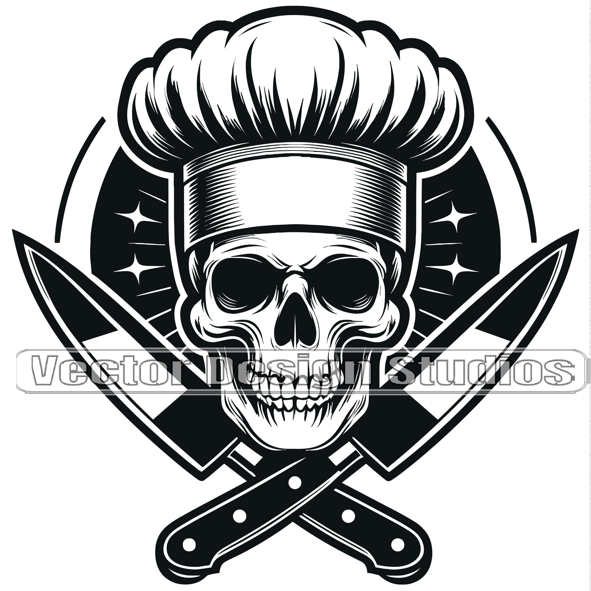 Skull Chefs Hat Svg & PNG Archivo Gráfico, Vector de imágenes ...