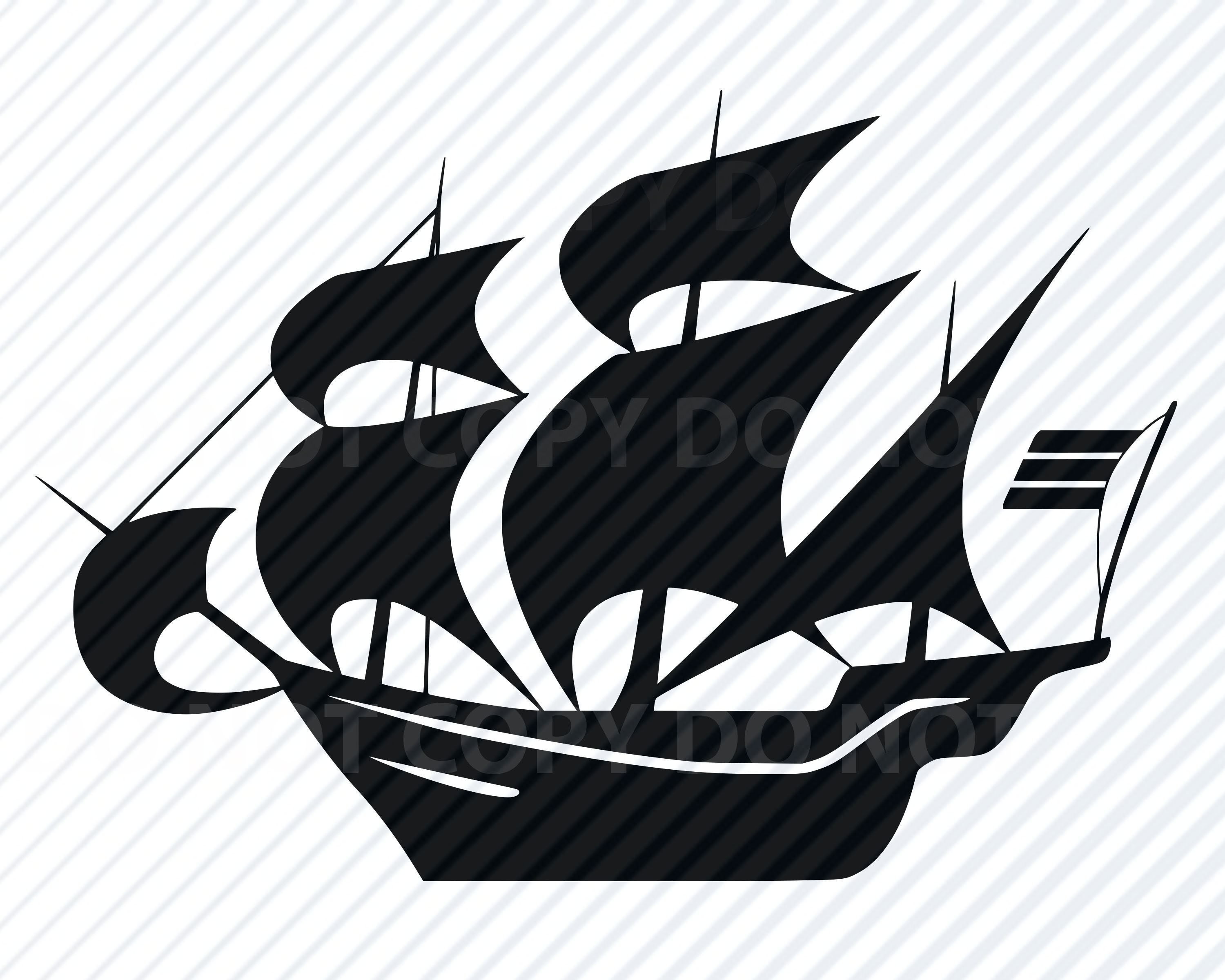 Svg Png Sail Ship Clipart Ship Cut Files For Silhouette Old Ship ...
