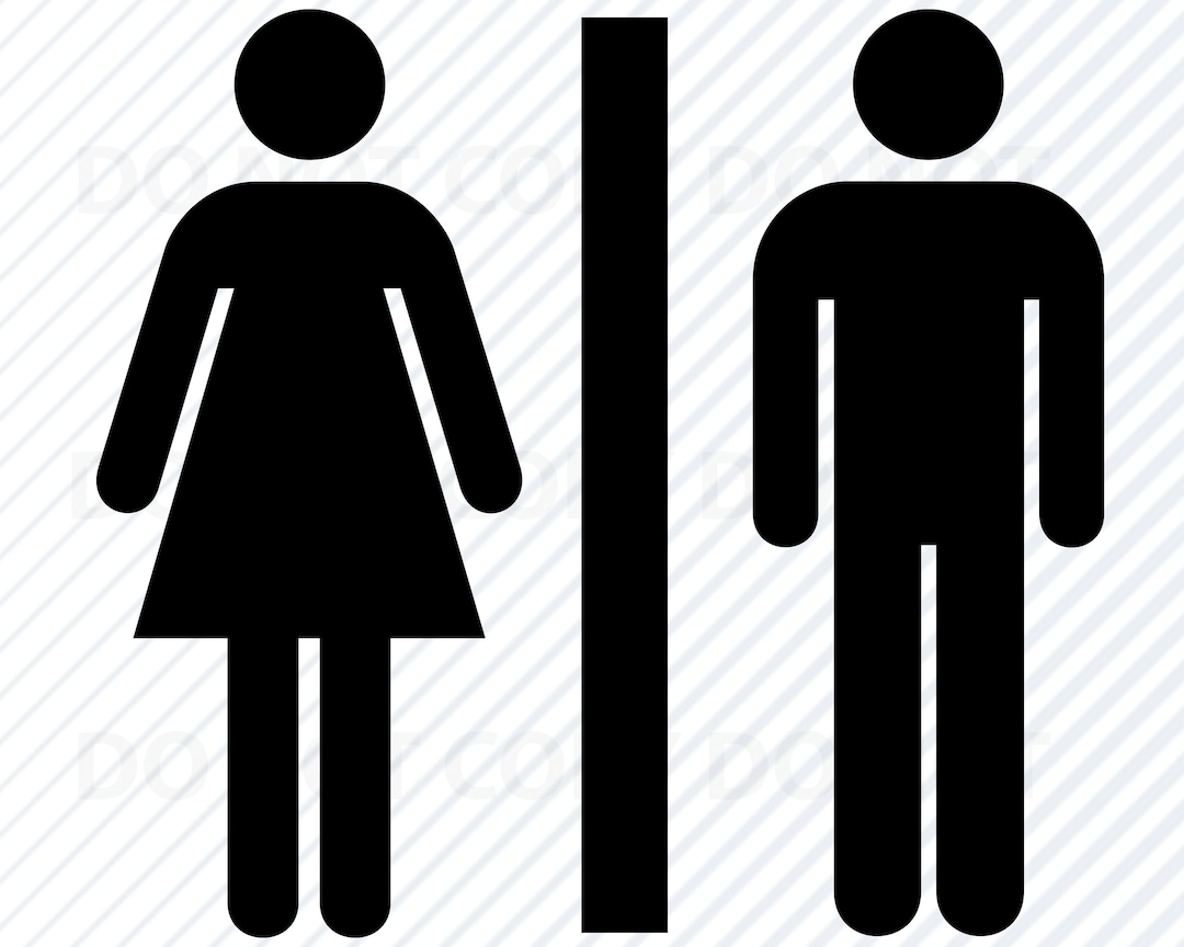 Restroom Sign SVG Files - Bathroom Vector Images Clipart -mens Room SVG ...