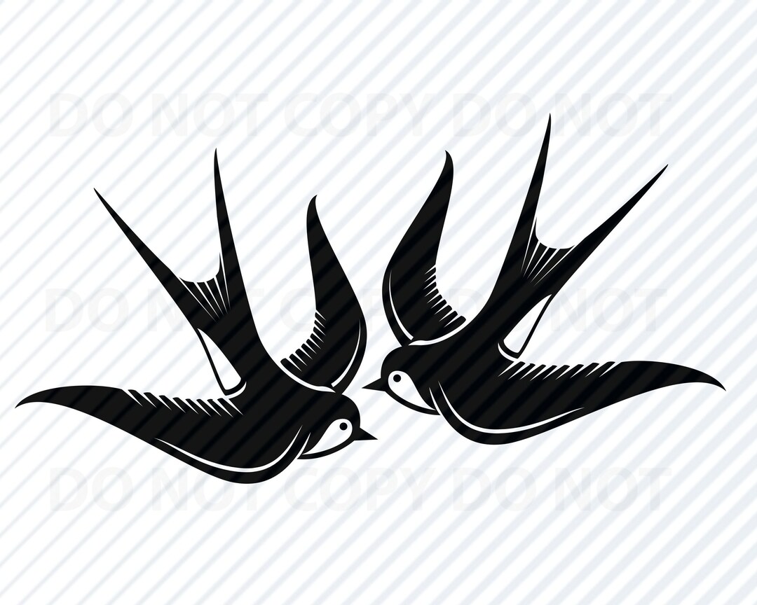 Swallow Songbird SVG Files - Chickadee Vector Image Clipart -love Birds ...