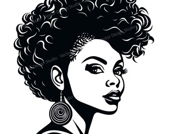 Strong Woman SVG Black Lady Svg Beautiful Confident Afro Svg African ...