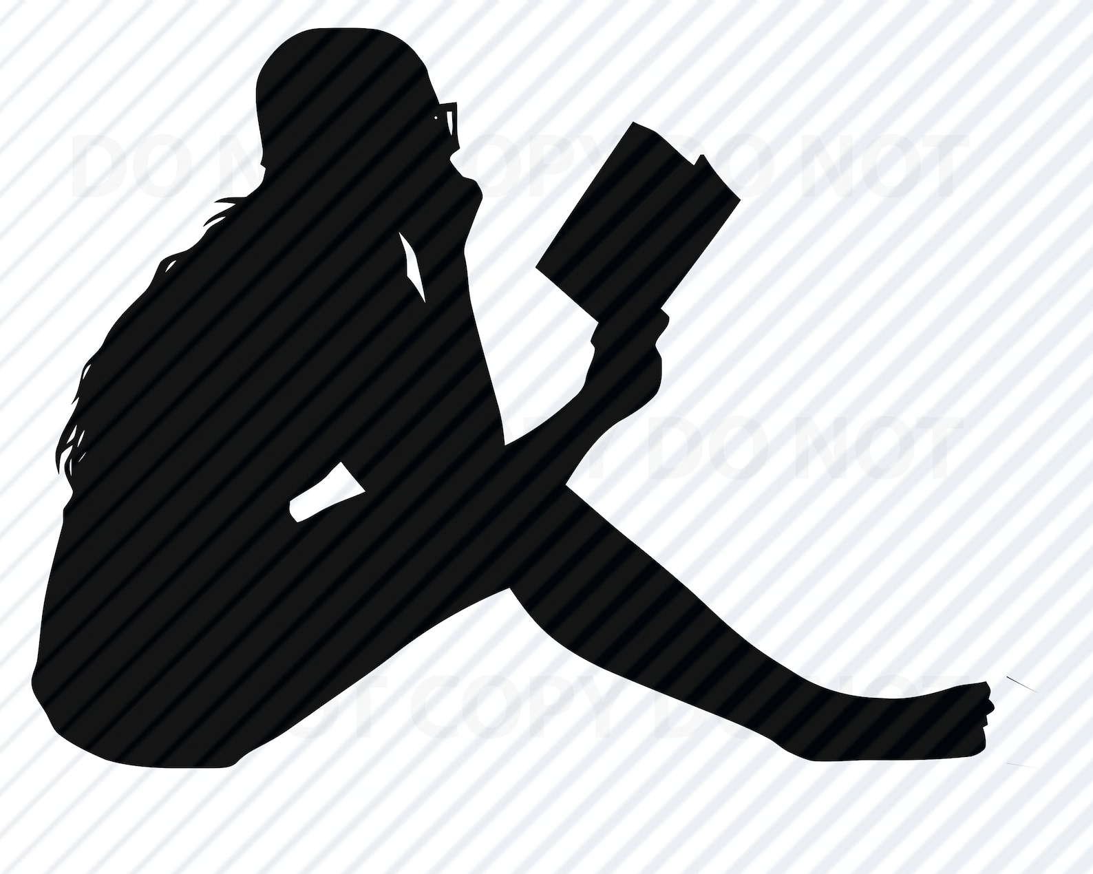 Woman Reading Book SVG Books Vector Images Silhouette Clip | Etsy