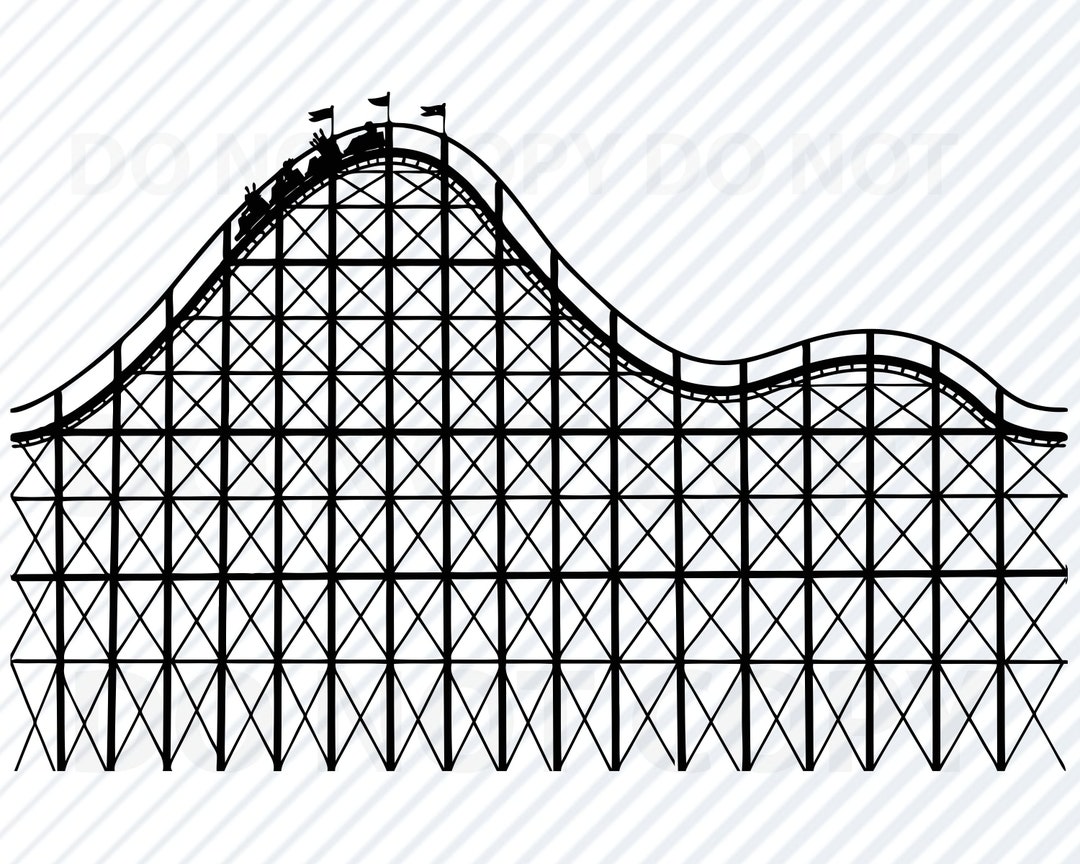 Roller Coaster SVG Files- Amusement Park Vector Images Clipart - SVG ...