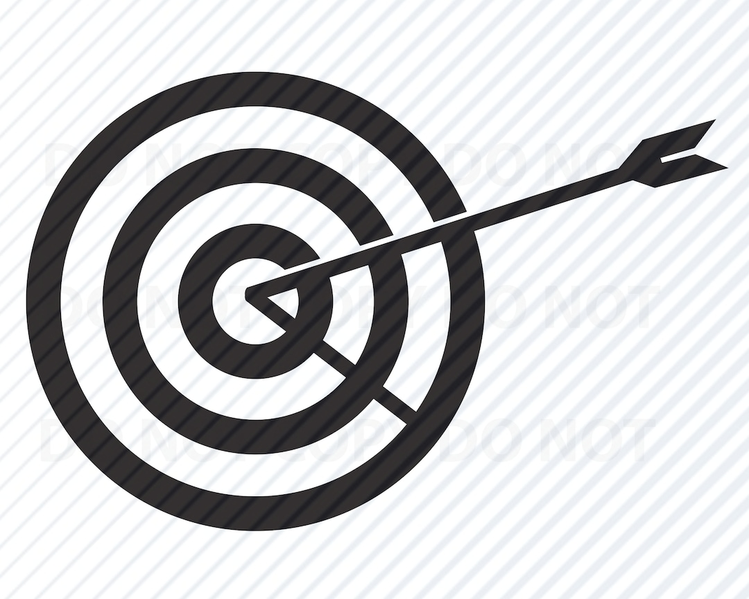 Bullseye SVG Vector Images Silhouette Clip Art Target SVG Files - Eps ...