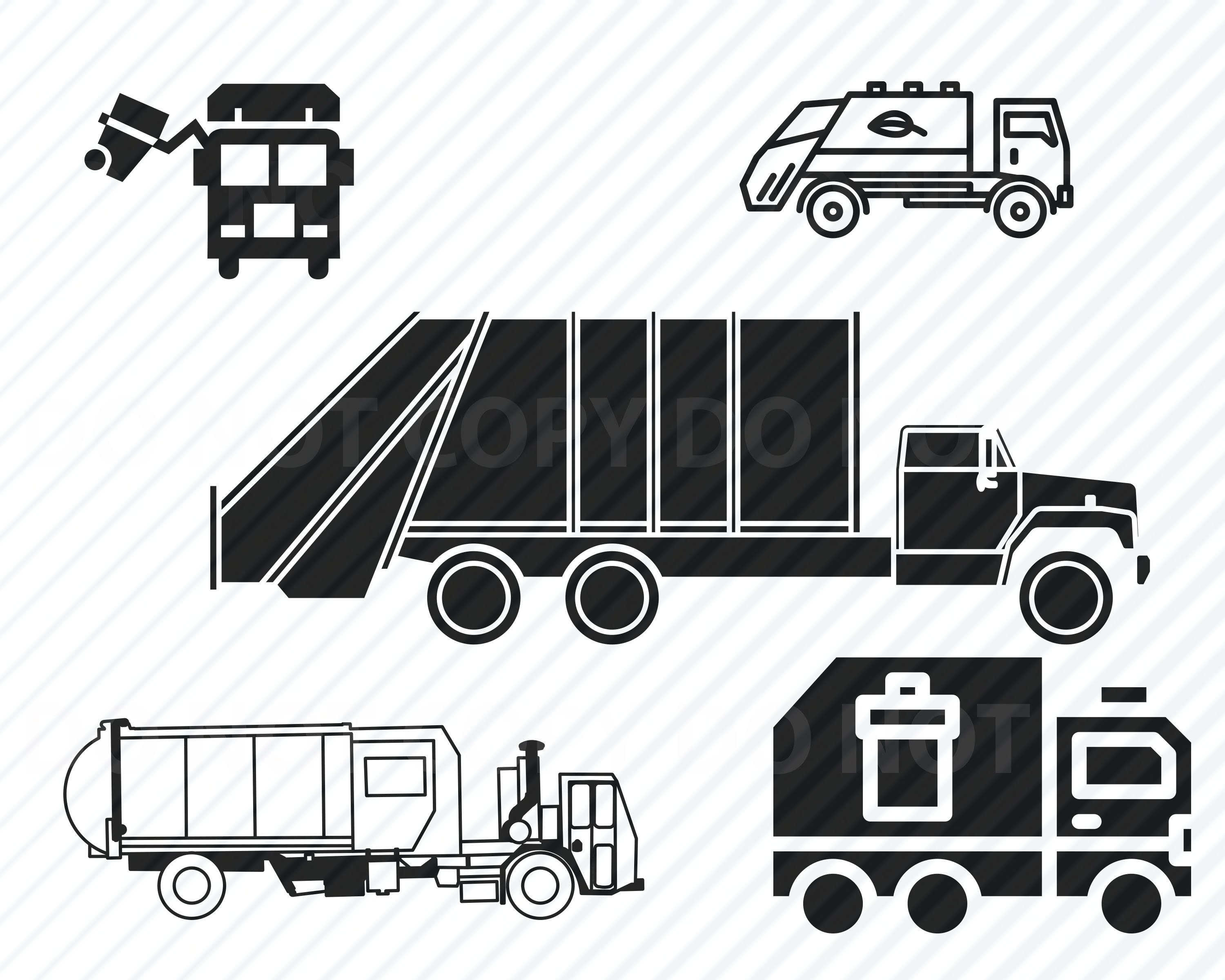 Garbage Truck Vector Art